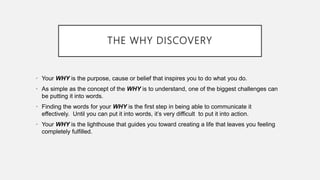 FIND YOUR WHY(why discovery for groups) | PPTX