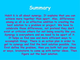 Habit 6 | PPT