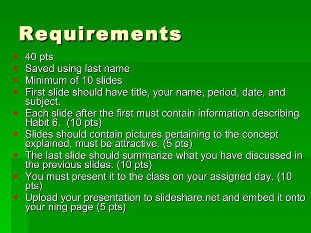 Habit 6 Synergize Project | PPT