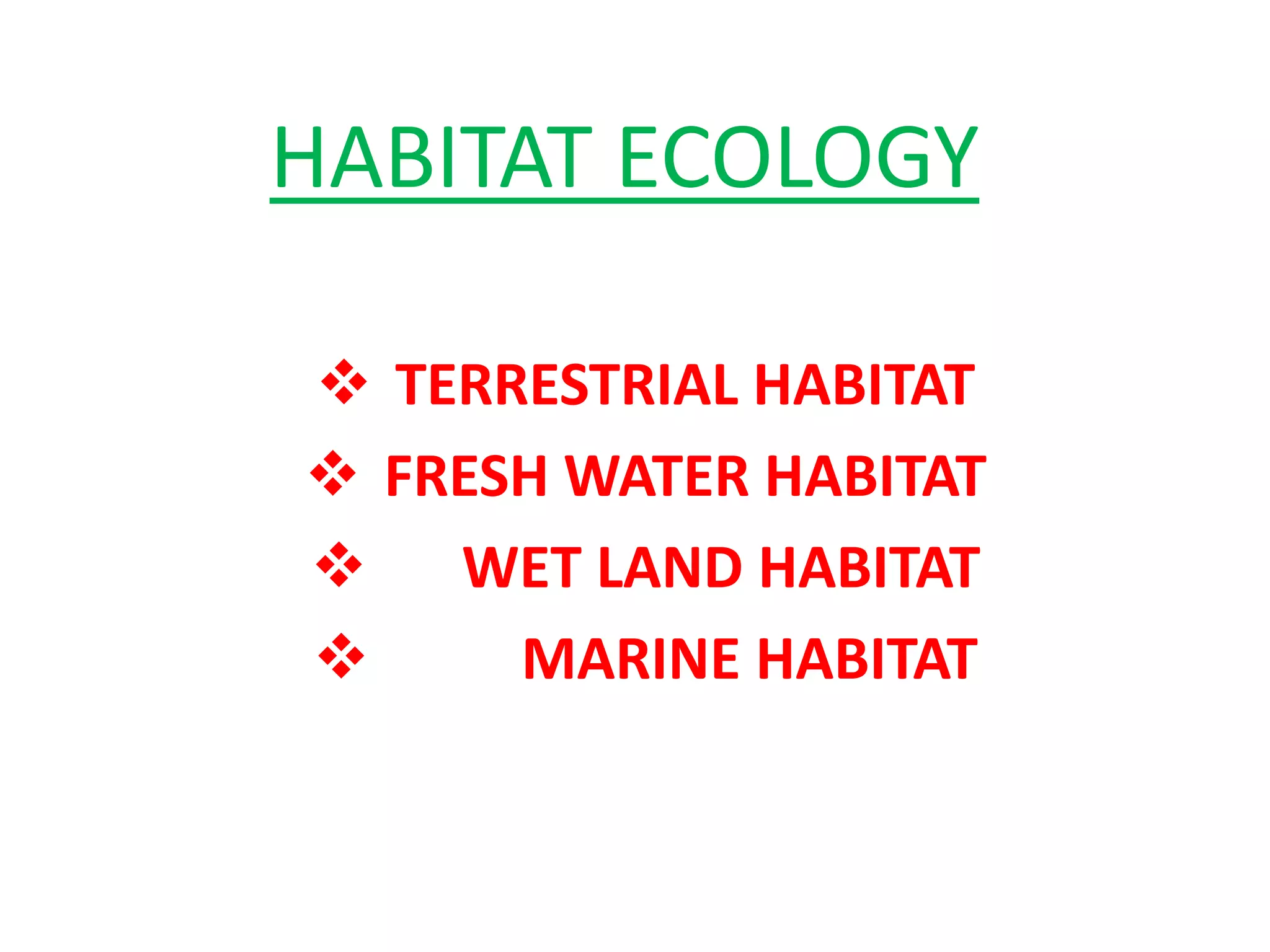 Habitat ecology | PPTX
