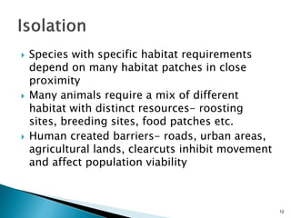 Habitat fragmentation srm | PPTX