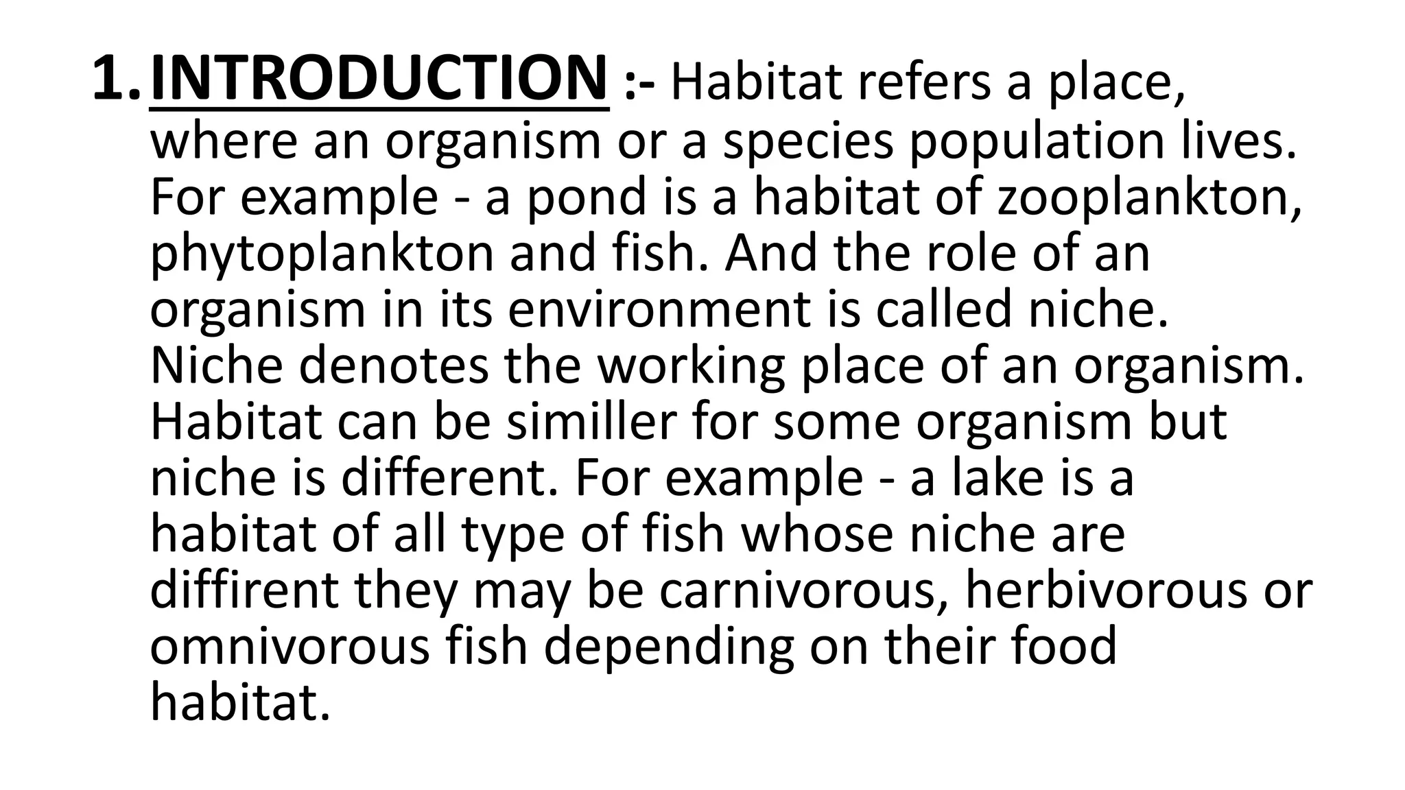 Habitat & niche | PPTX