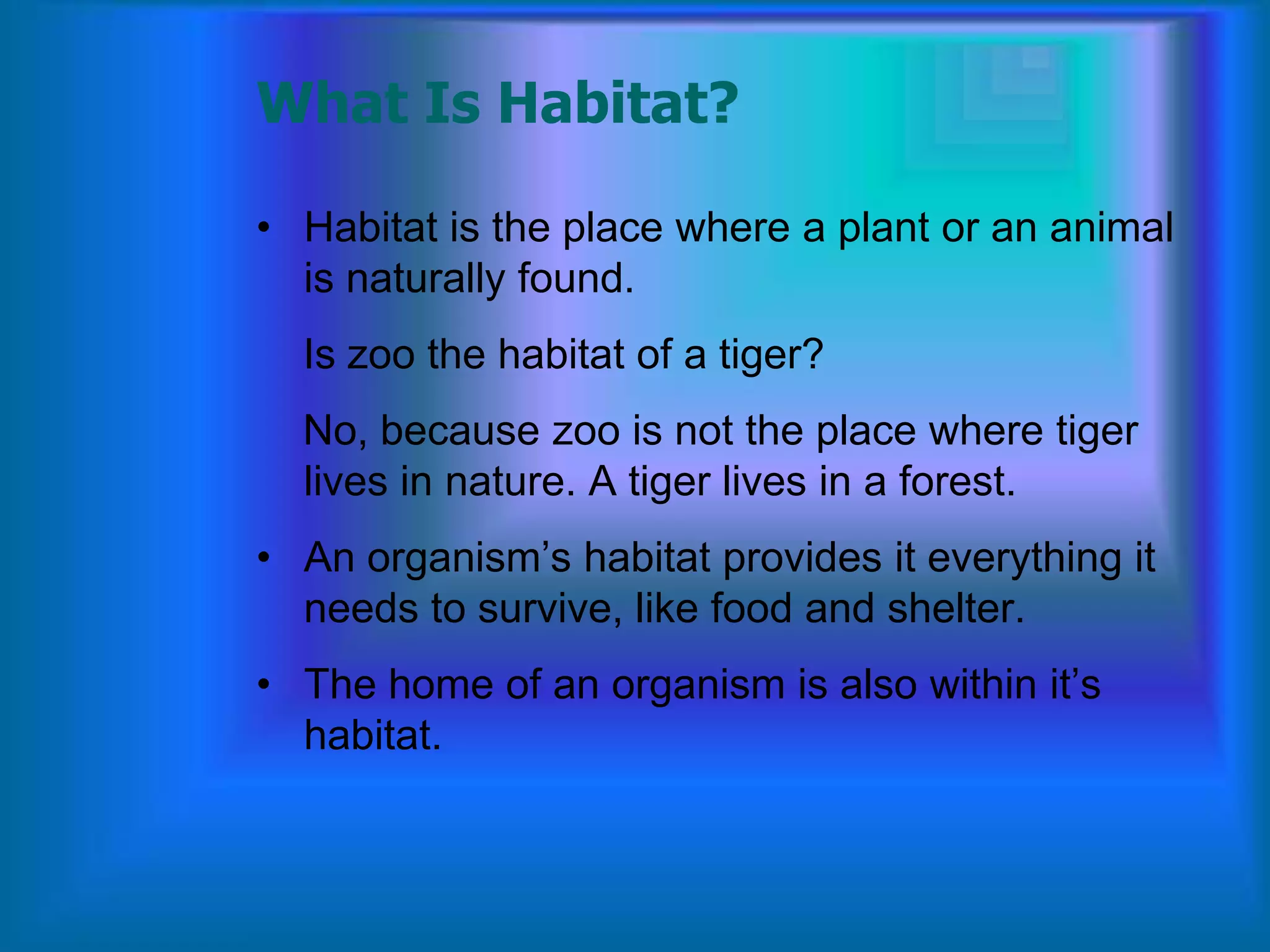 Habitat of the living midhesh | PPTX