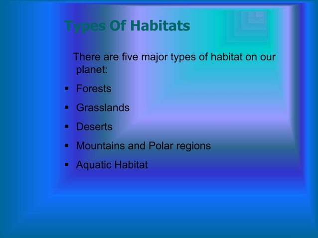 Habitat of the living midhesh | PPT