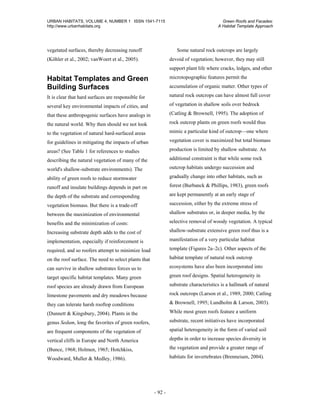 Green Roofs and Facades: A Habitat Template Approach | PDF ...