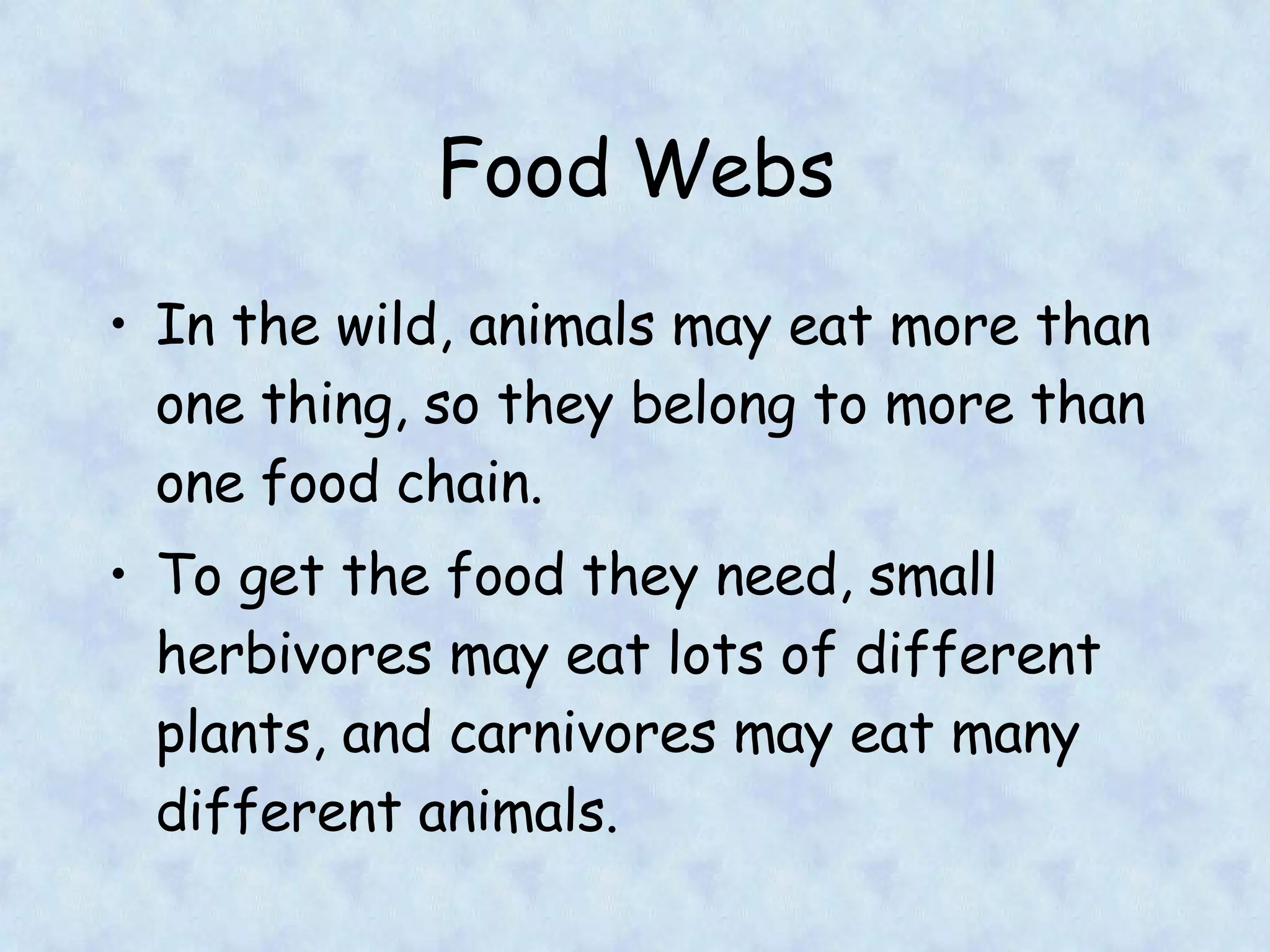 Habitats And Foodchains[1] | PPT