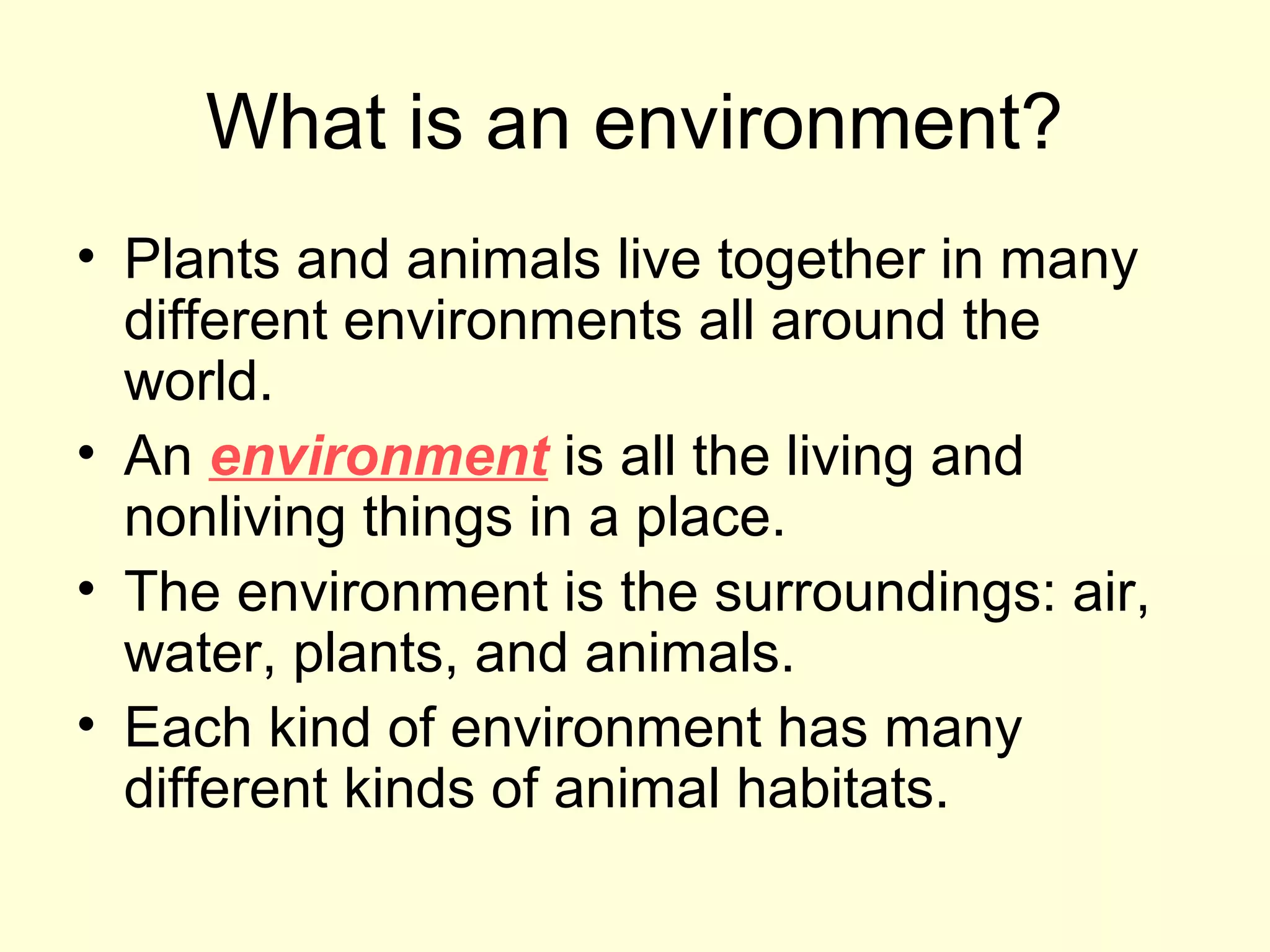 Habitats for plants and animals | PPT