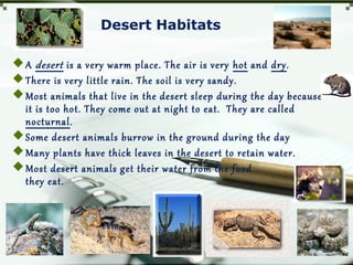 Habitats for plants and animals | PPT