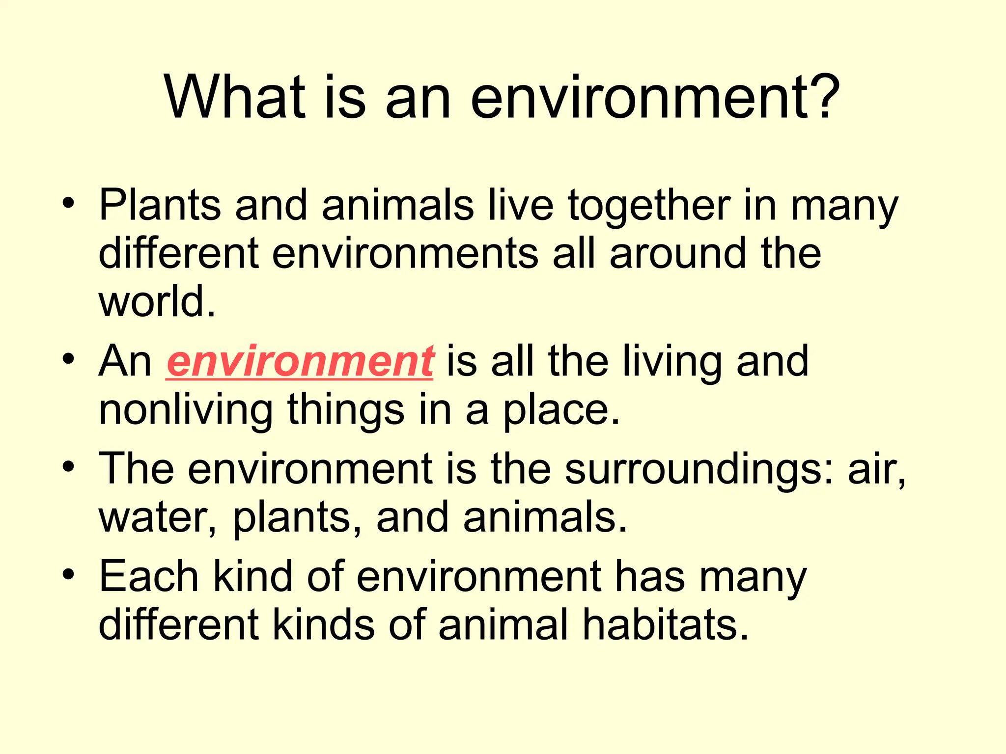 habitats for plants and animals.power point | PPT