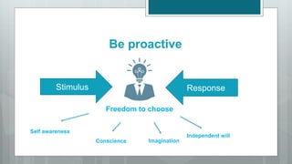 The 7 Habits of Highly Effectively People - Habit one | PPT