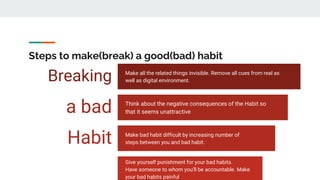Habits - Must for a Successful Life | PPT