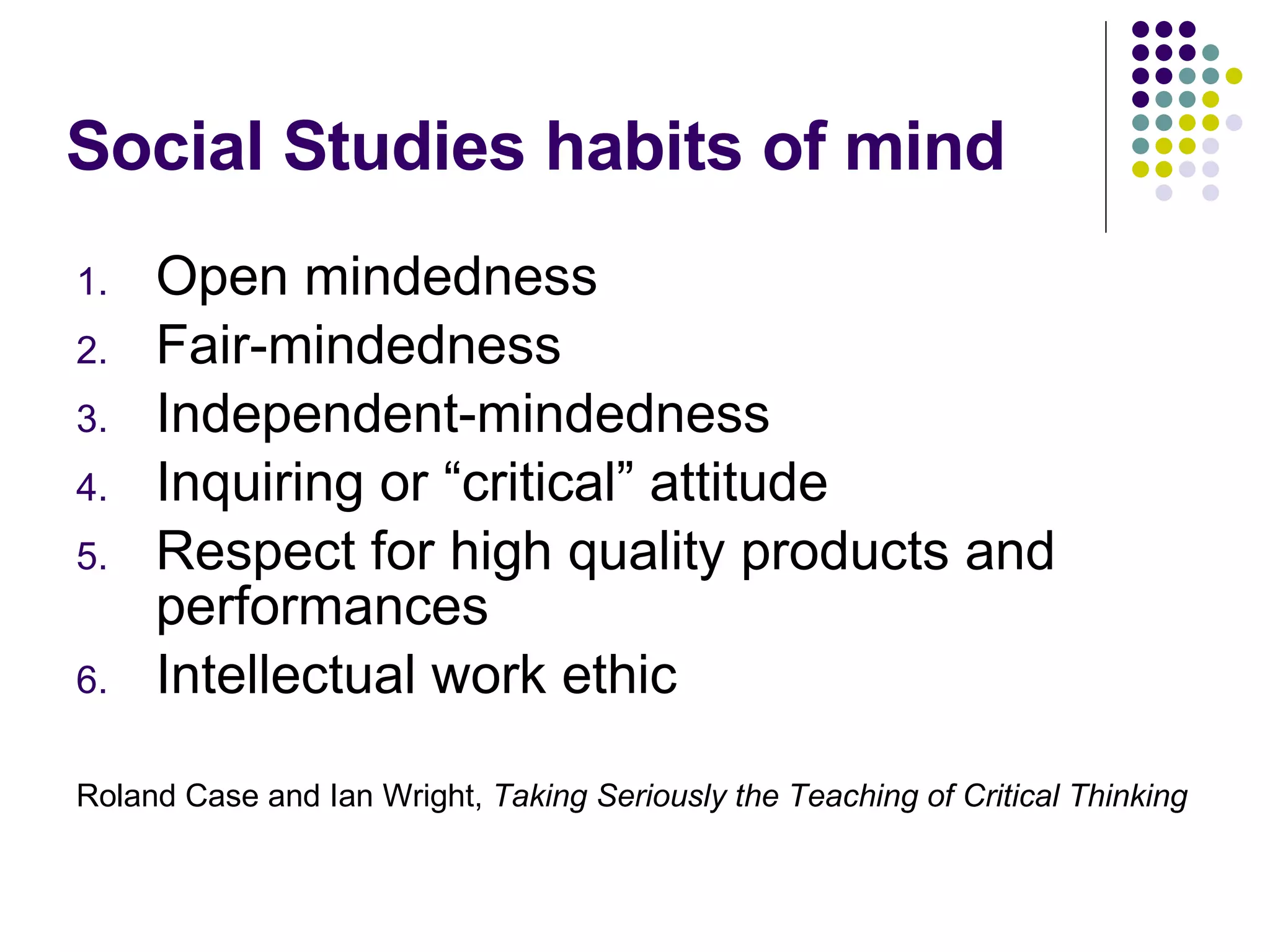 Habits Of Mind Lbcc | PPT