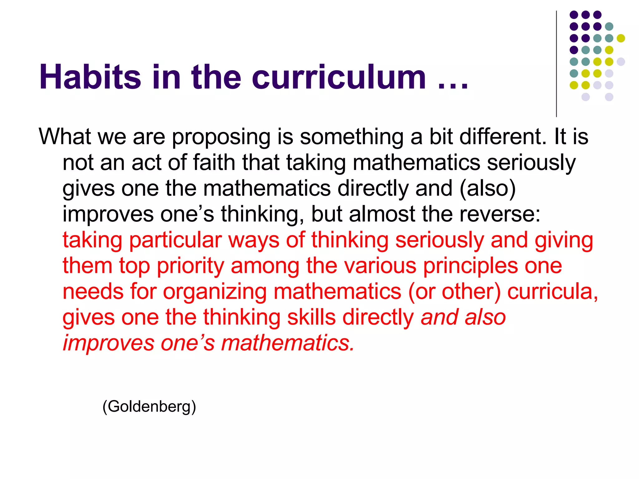 Habits Of Mind Lbcc | PPT