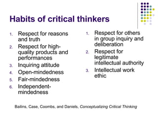 Habits Of Mind Lbcc | PPT