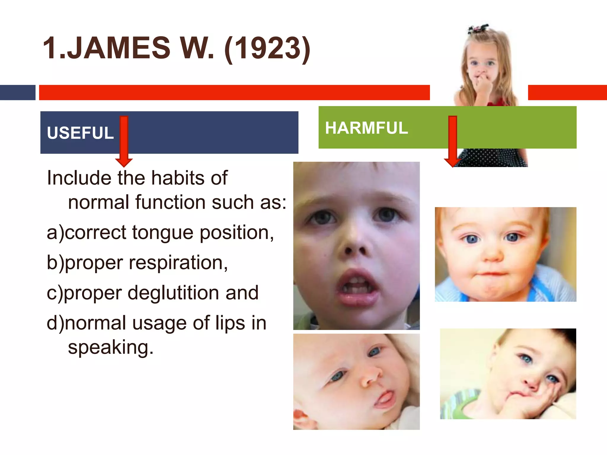 Oral Habits in Children. Part 1: Thumb sucking and Mouth Breathing | PPTX