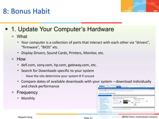 Habits for computer | PPTX | Operating Systems | Computer Software and ...