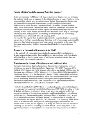 Habits of mind | PDF