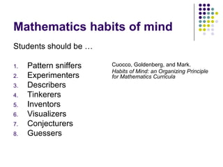 Habits of mind | PPTX