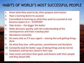 Habits of world successful people | PPT