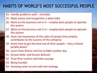 Habits of world successful people | PPT