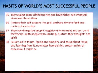 Habits of world successful people | PPT