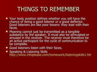 Habits to differentiate good from poor listening | PPT
