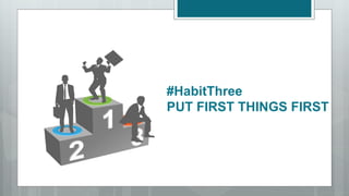 The 7 Habits of Highly Effectively People - Habit Three | PPTX