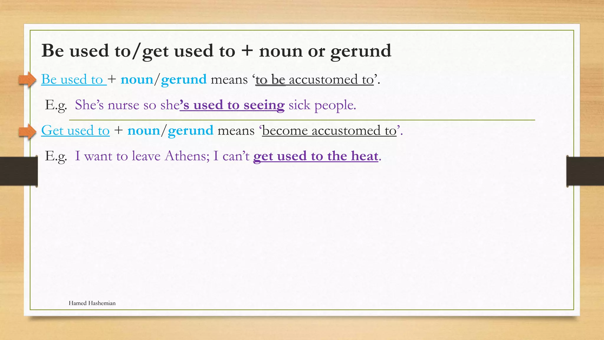 Habitual behaviour(unit 1) | PPTX