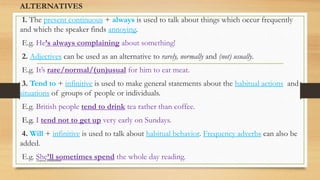 Habitual behaviour(unit 1) | PPTX