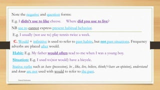 Habitual behaviour(unit 1) | PPTX