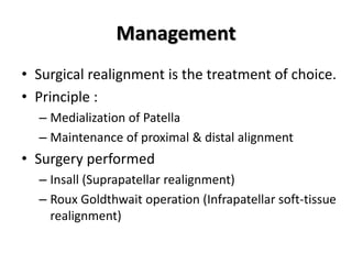 Habitual dislocation of patella | PPTX