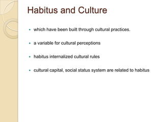 STRUCTURES AND THE HABITUS- Pierre Bourdieu | PPTX