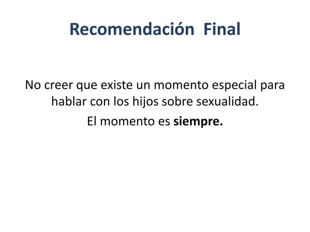 Hablar De Sexualidad Con Los Hijos Ppt