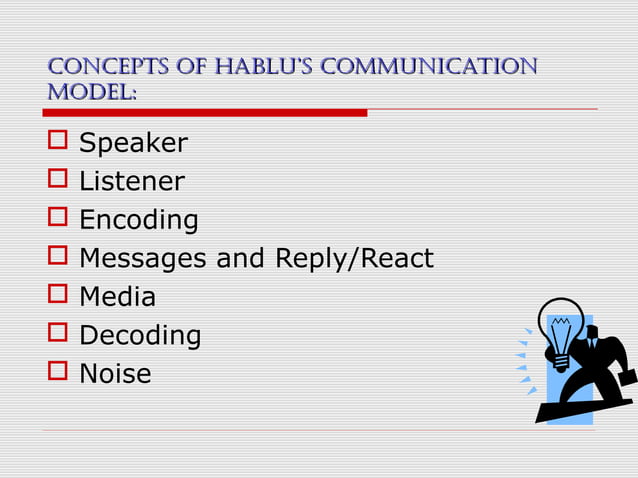 Communication Model(Hablu’s communication model) | PPT