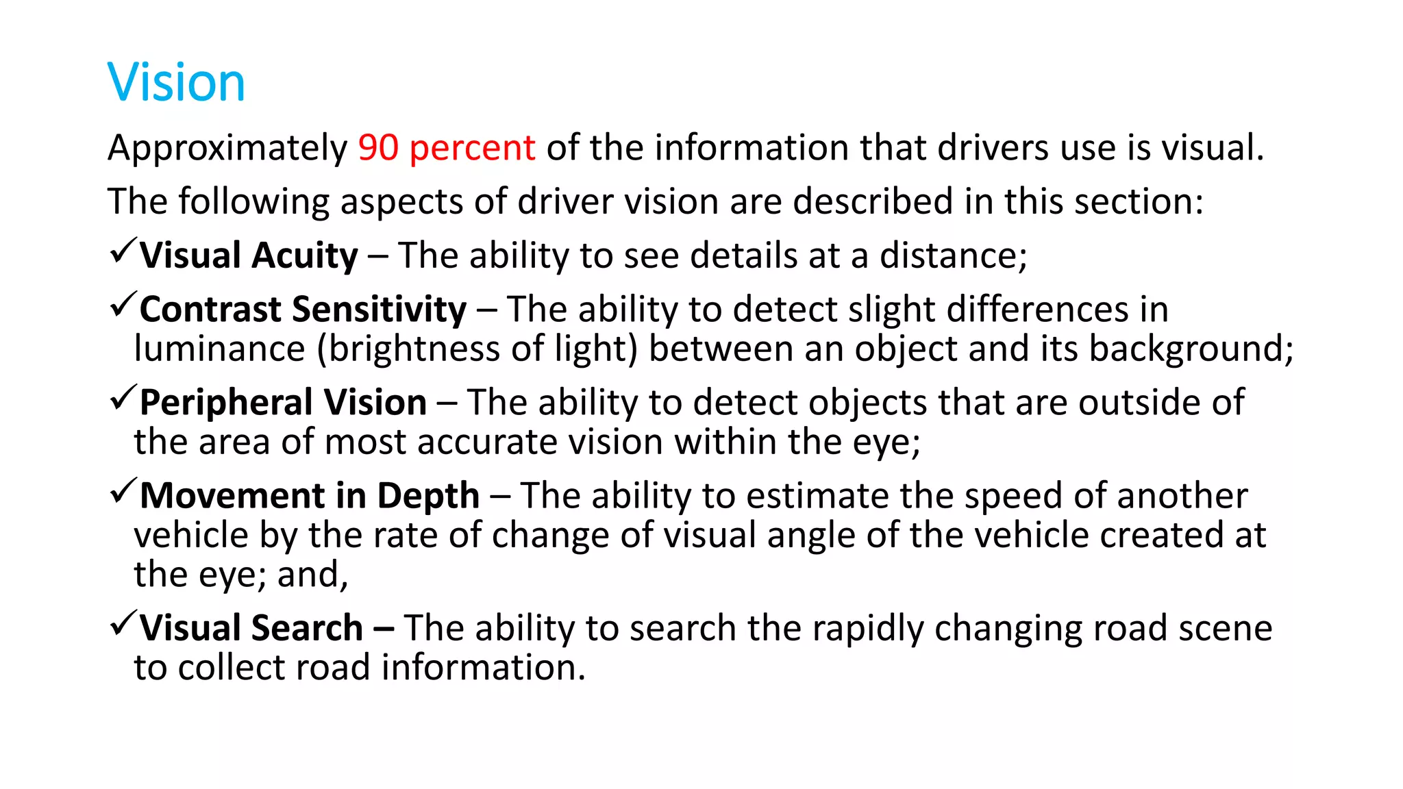 human factor and road safety | PPTX