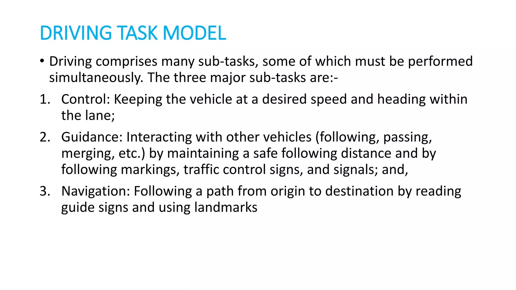 human factor and road safety | PPTX