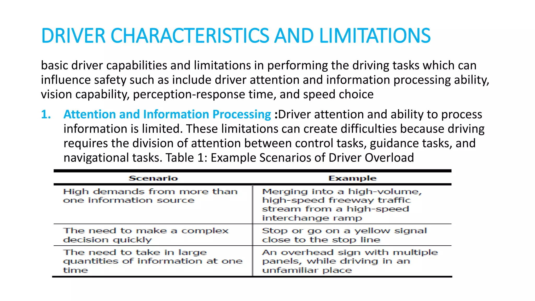 human factor and road safety | PPTX