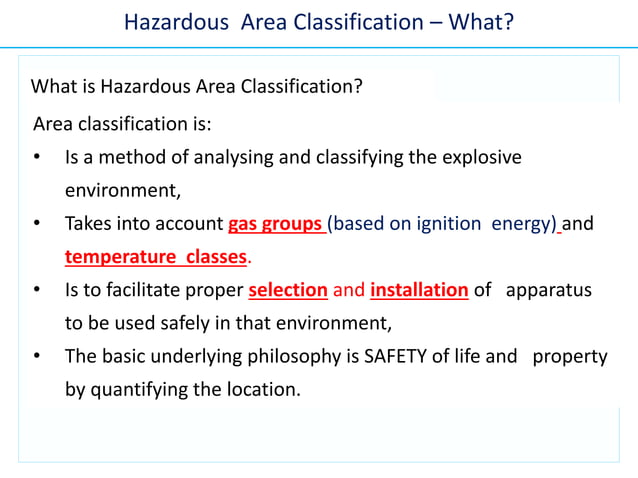 HAC - Hazardous Area Classification | PPTX