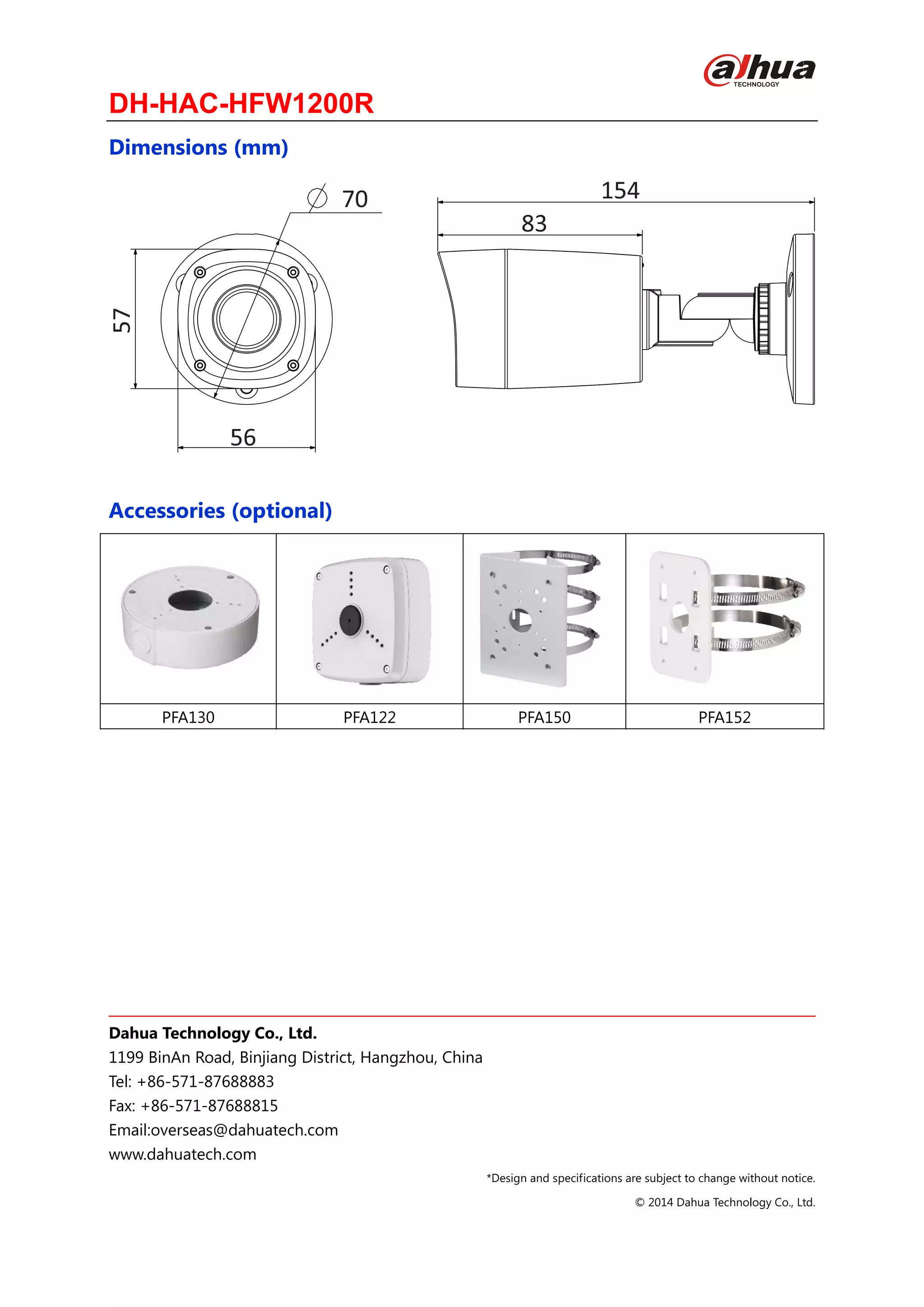 HAC HFW1200 R | Bangladesh Automation Solution | PDF