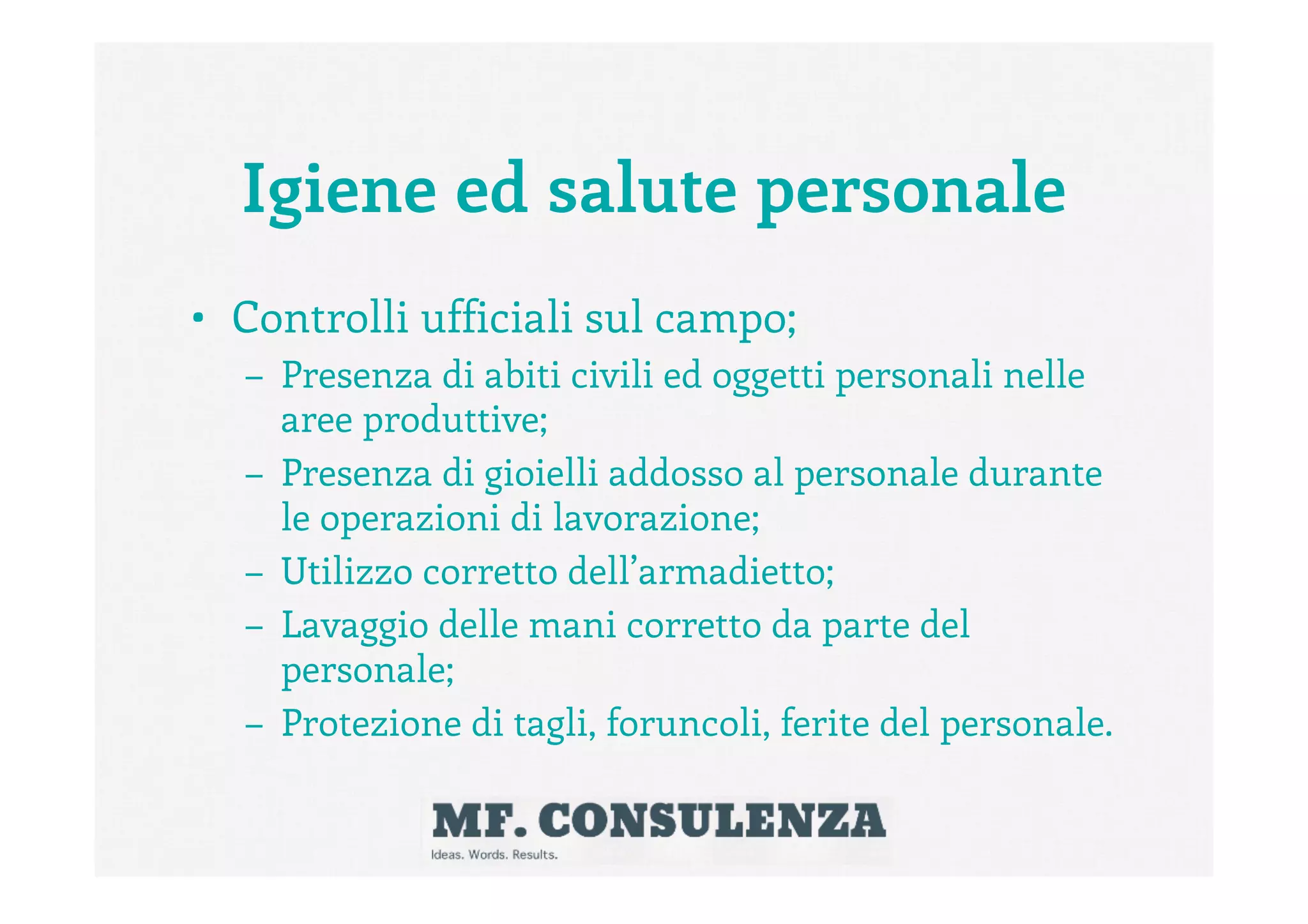 Sistema di autocontrollo dell'igiene: il metodo haccp | PDF