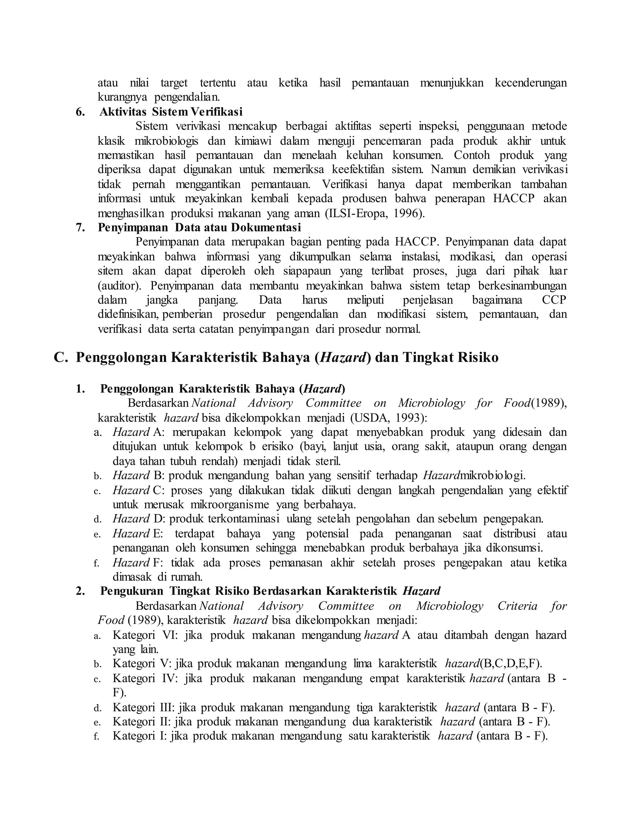 Hazard Analysis Critical Control Point (HACCP) | DOCX
