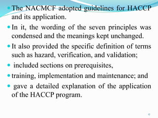 Hazard analysis critical control point (HACCP) | PPTX