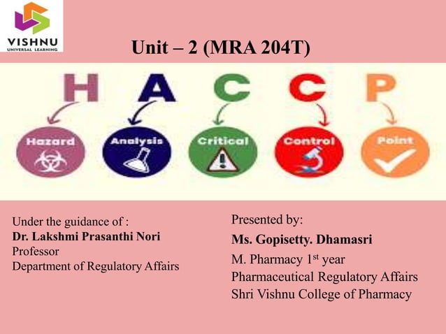 Hazard Analysis and Critical Control Point | PPTX | Science