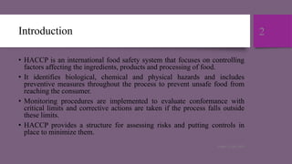 Hazard Analysis and Critical Control Points (HACCP) | PPTX