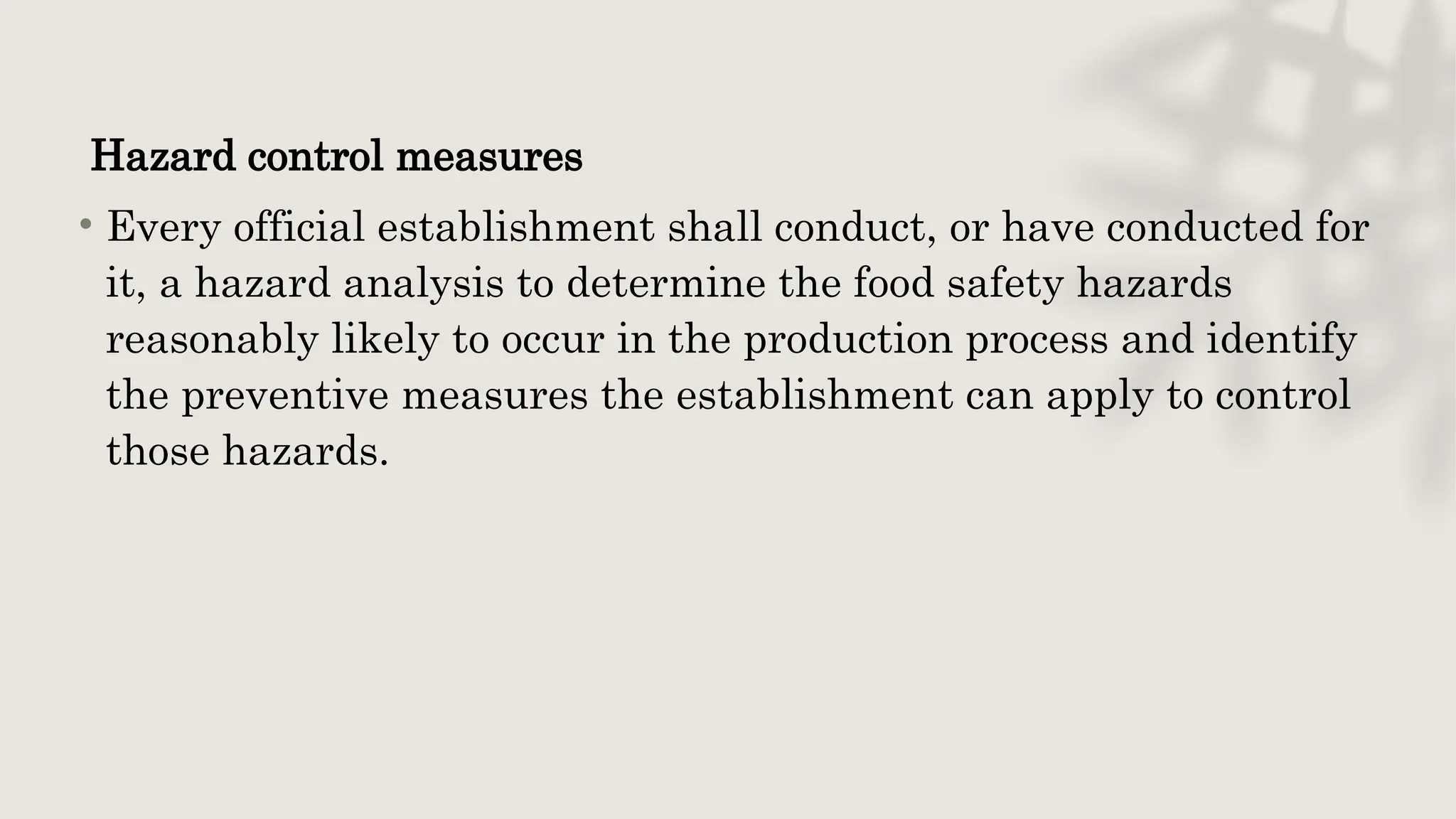 HACCP. Hazard Analysis Critical Control Point | PPT