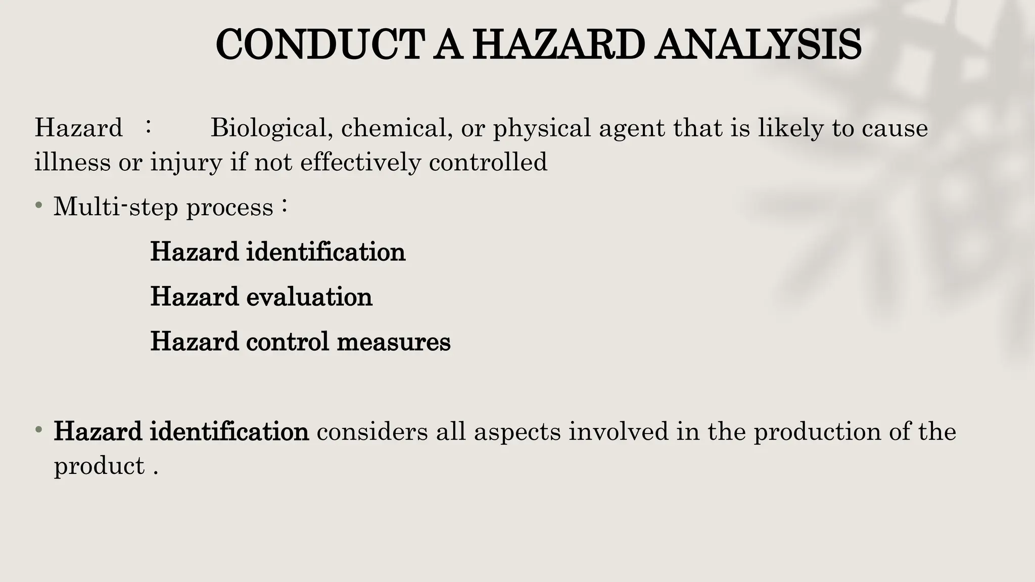 HACCP. Hazard Analysis Critical Control Point | PPT