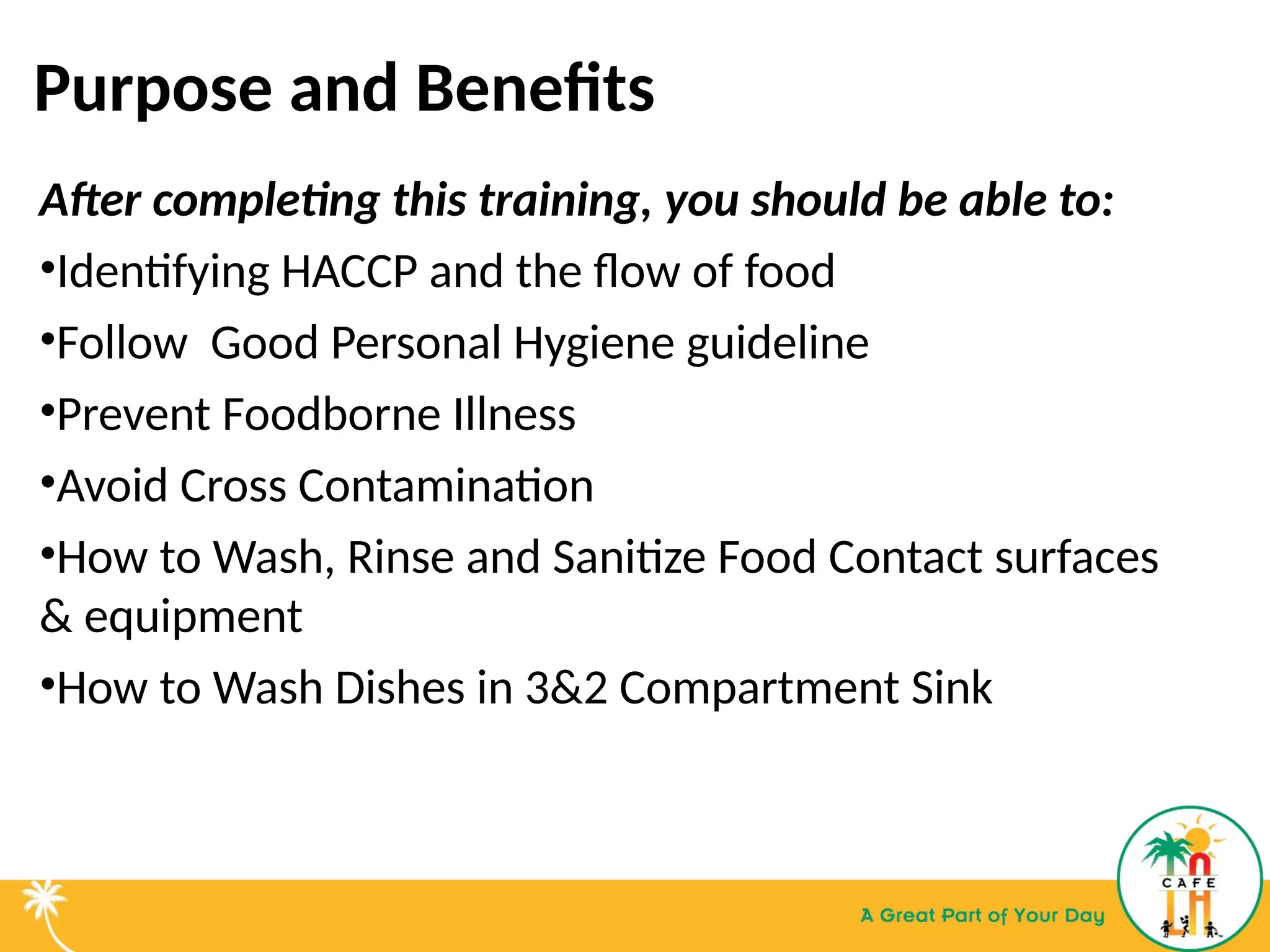 HACCP-and-Food-Safety Culinary Training for Food Services Staff | PPT