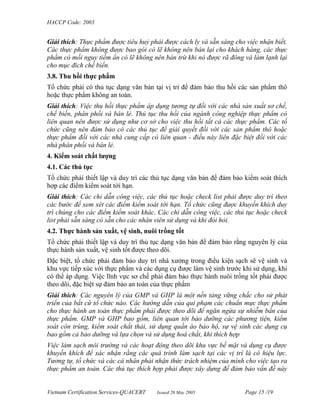 Qui phạm thực hành HACCP cho chương trình an toàn thực phẩm | PDF