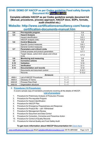 Ready to use HACCP Documentation Kit | PDF