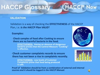 HACCP Glossary | PPTX